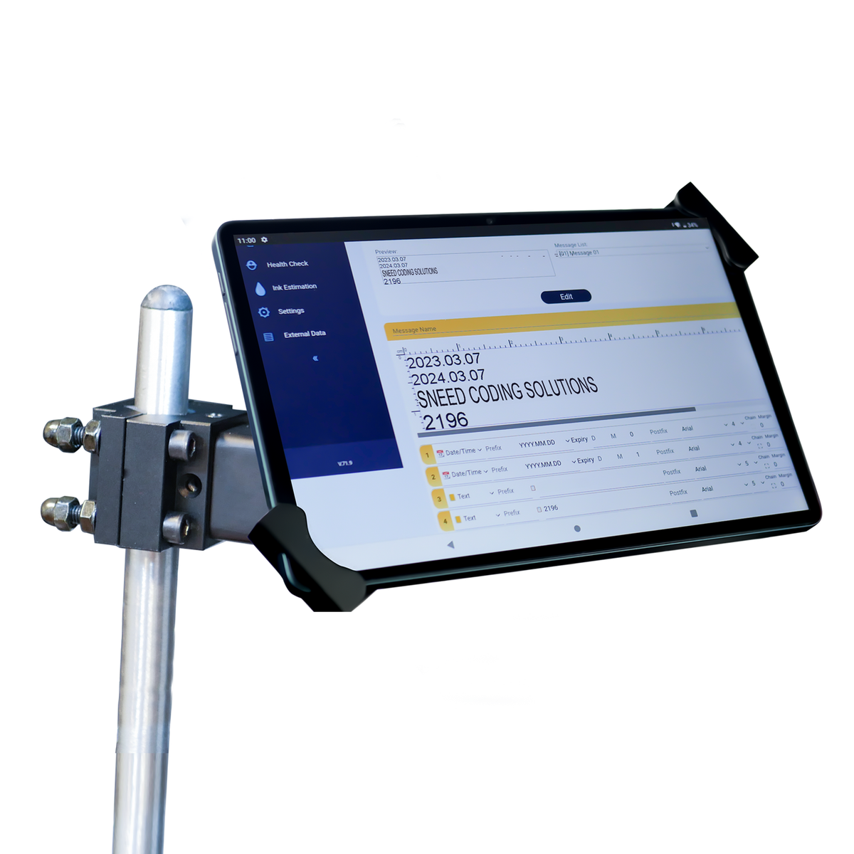 Effortless Inkjet Coding Sneed Jet® Infinity And Touchscreen Tablet