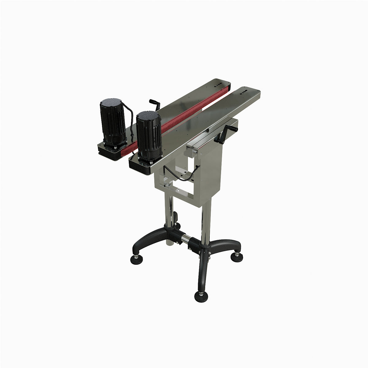 SNEED-PACK® Side Belt Conveyor for Bottom Coding Bottles & Packaging