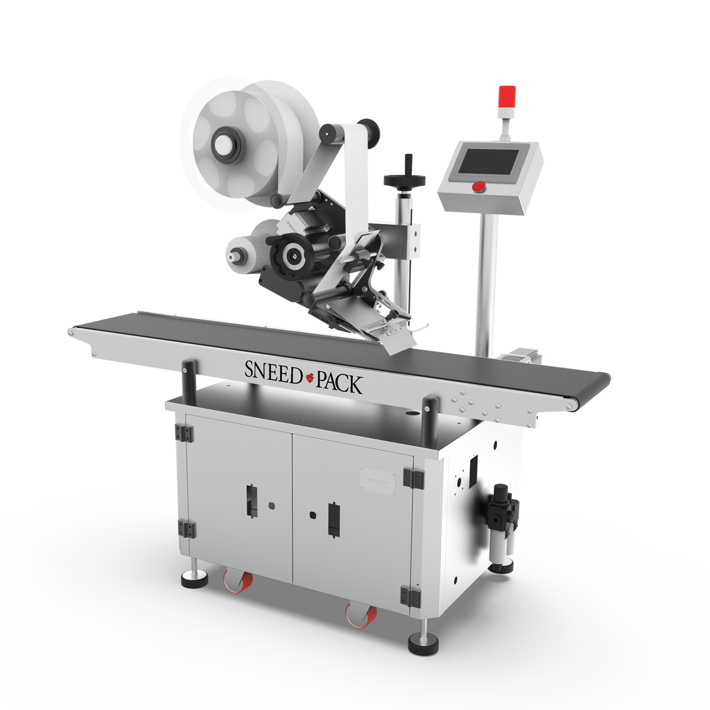 SNEED PACK Top Down Label Applicator Reduce Labeling Times SNEED PACK Top Down Label Applicator Reduce Labeling Times