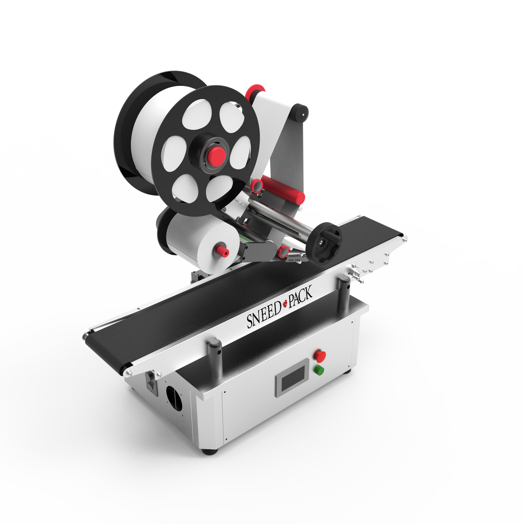 Tabletop SNEED-PACK Top Down Automatic Label Applicator